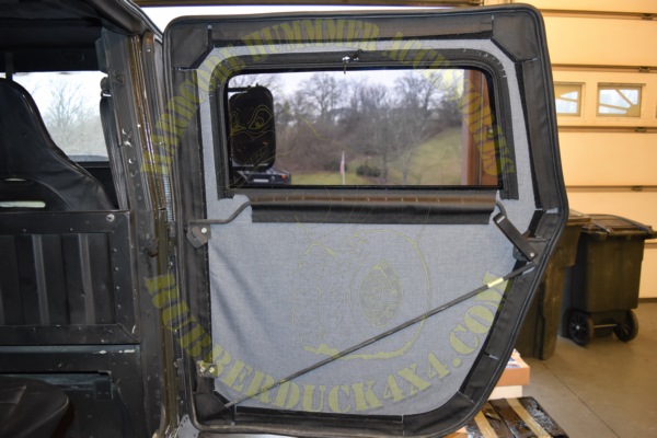 HUMVEE SOFT DOOR CANVAS REAR BLACK - RD4x4